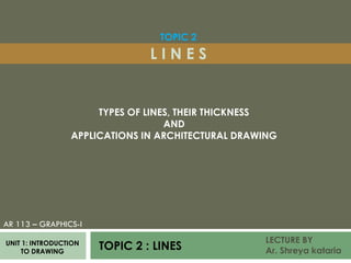 TYPES OF LINES - Graphics I | PDF