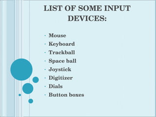 Graphics inputdevices | PPT