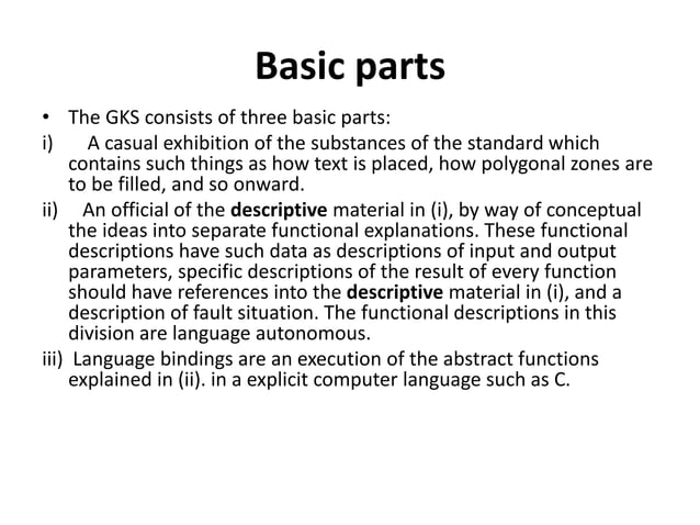 Graphics Kernel System (GKS).pptx | Programming Languages | Computing