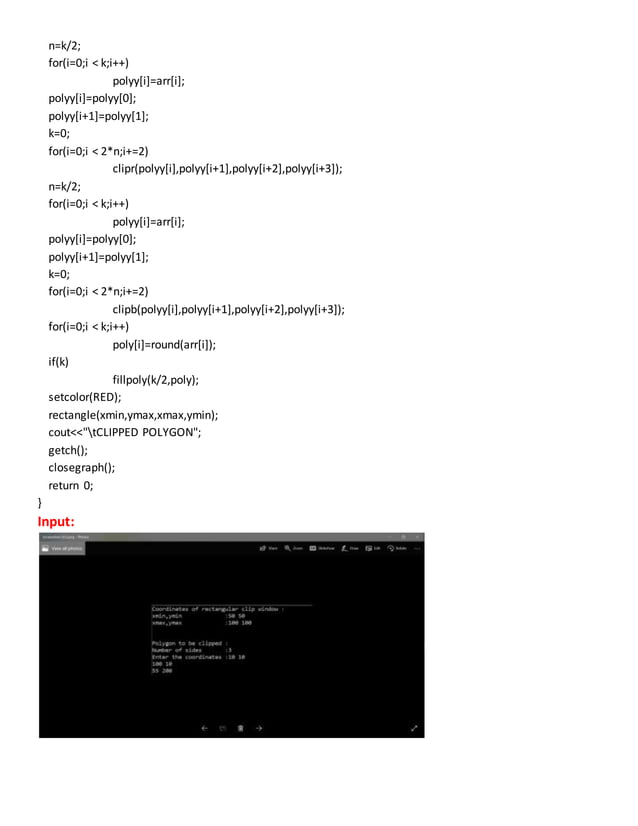 Computer Graphics and Multimedia lab report | DOCX