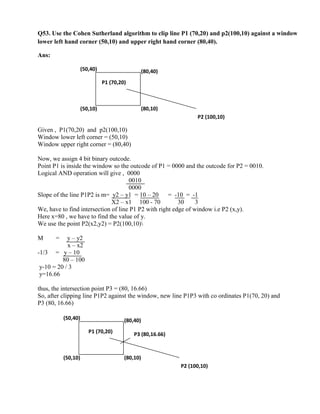 Computer Graphics MCQ's | PDF