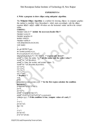 Graphics practical lab manual | PDF