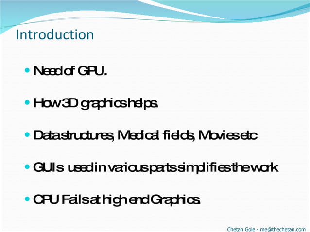 Graphics Processing Unit Gpu Ppt Free Download