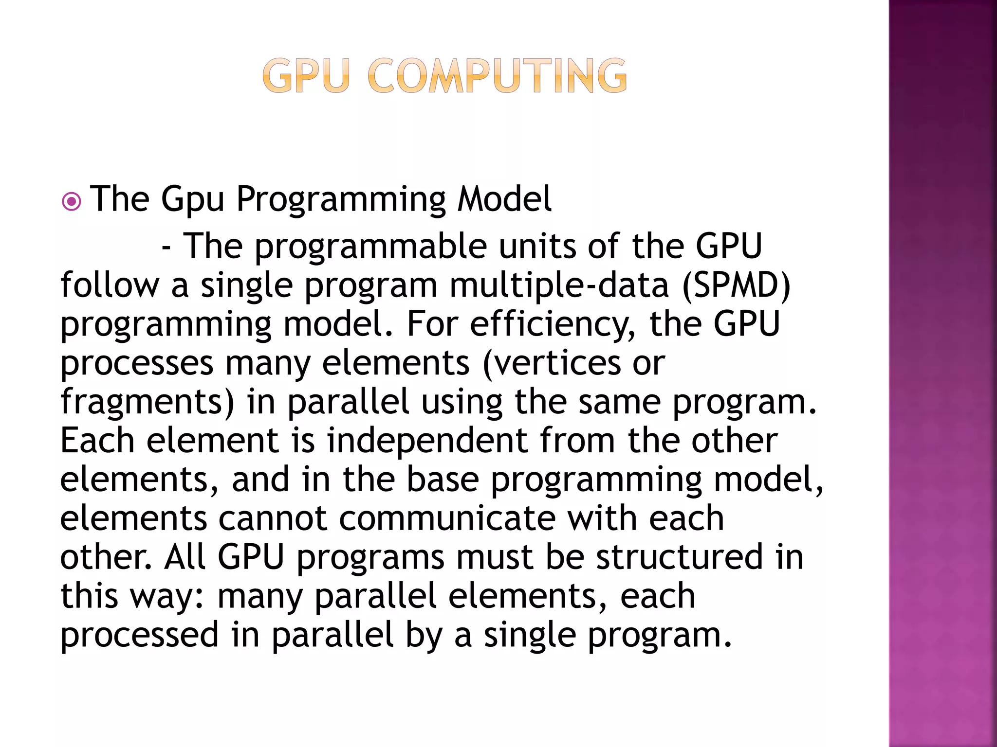 Graphics processing unit ppt | PPTX