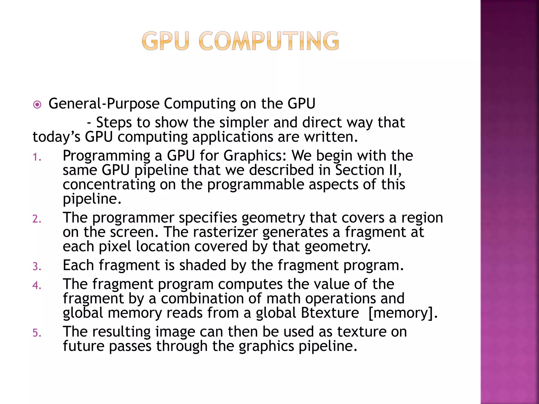 Graphics processing unit ppt | PPTX