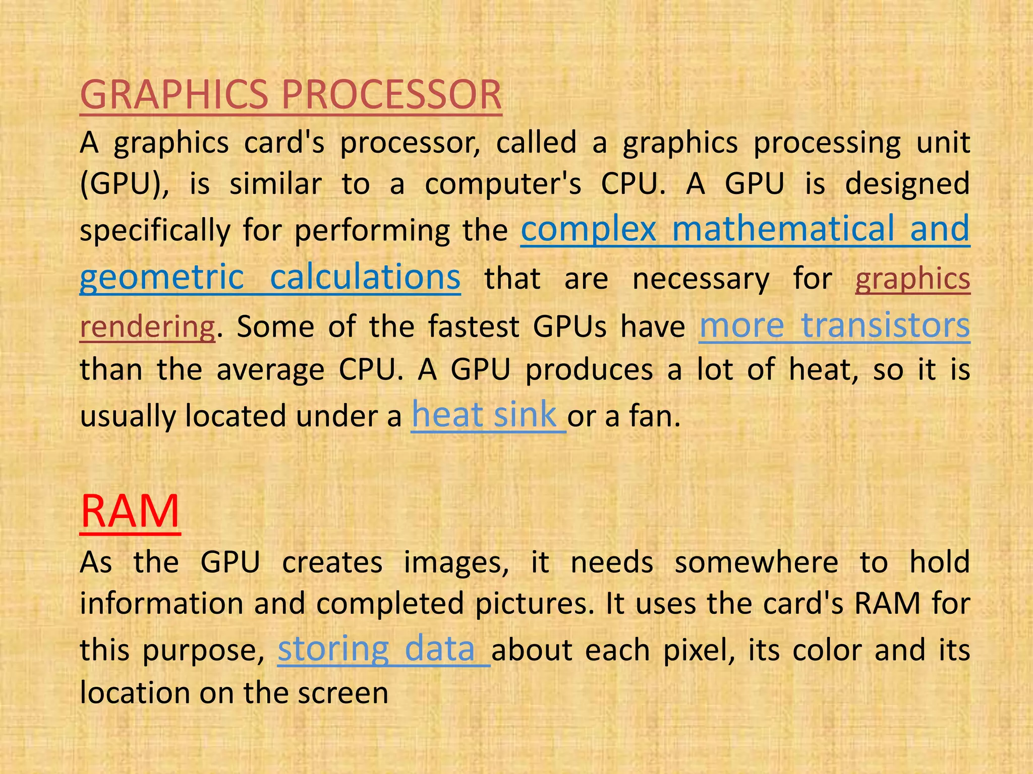 Graphics processing unit (GPU) | PPTX