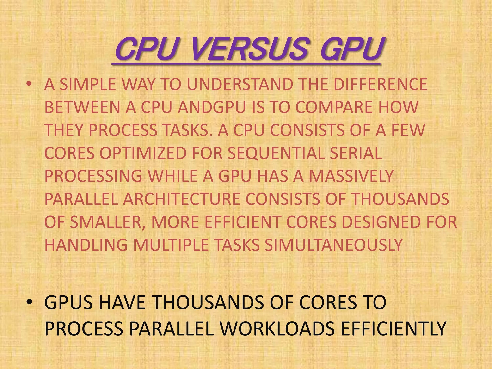 Graphics Processing Unit Gpu Ppt