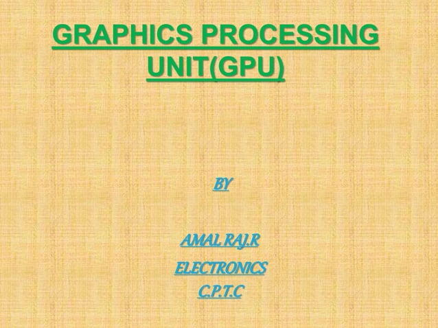 Graphics Processing Unit Gpu Pptx Computing Technology And Computing