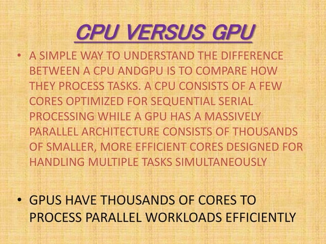 Graphics processing unit (GPU) | PPTX | Computing | Technology & Computing