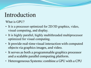 Graphics Processing Unit (GPU) system.ppt