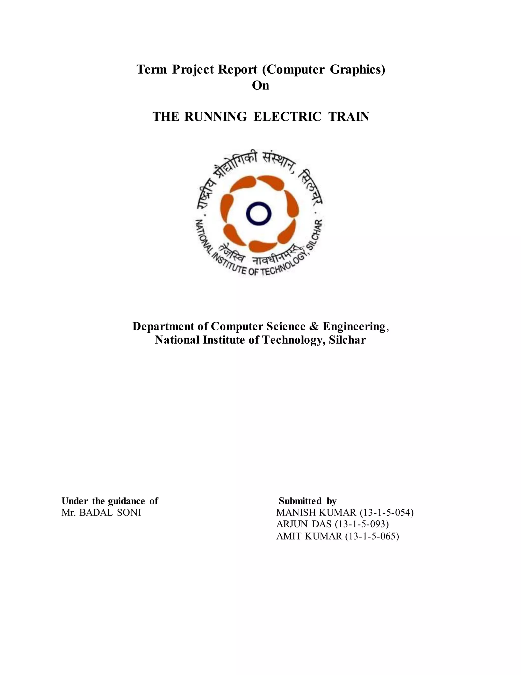 Computer Graphics Project- The Running Train | DOCX
