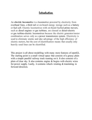 Computer Graphics Project- The Running Train | DOCX