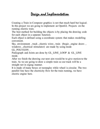 Computer Graphics Project- The Running Train | DOCX