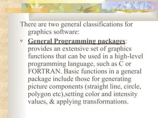 Graphics software and standards | PPTX