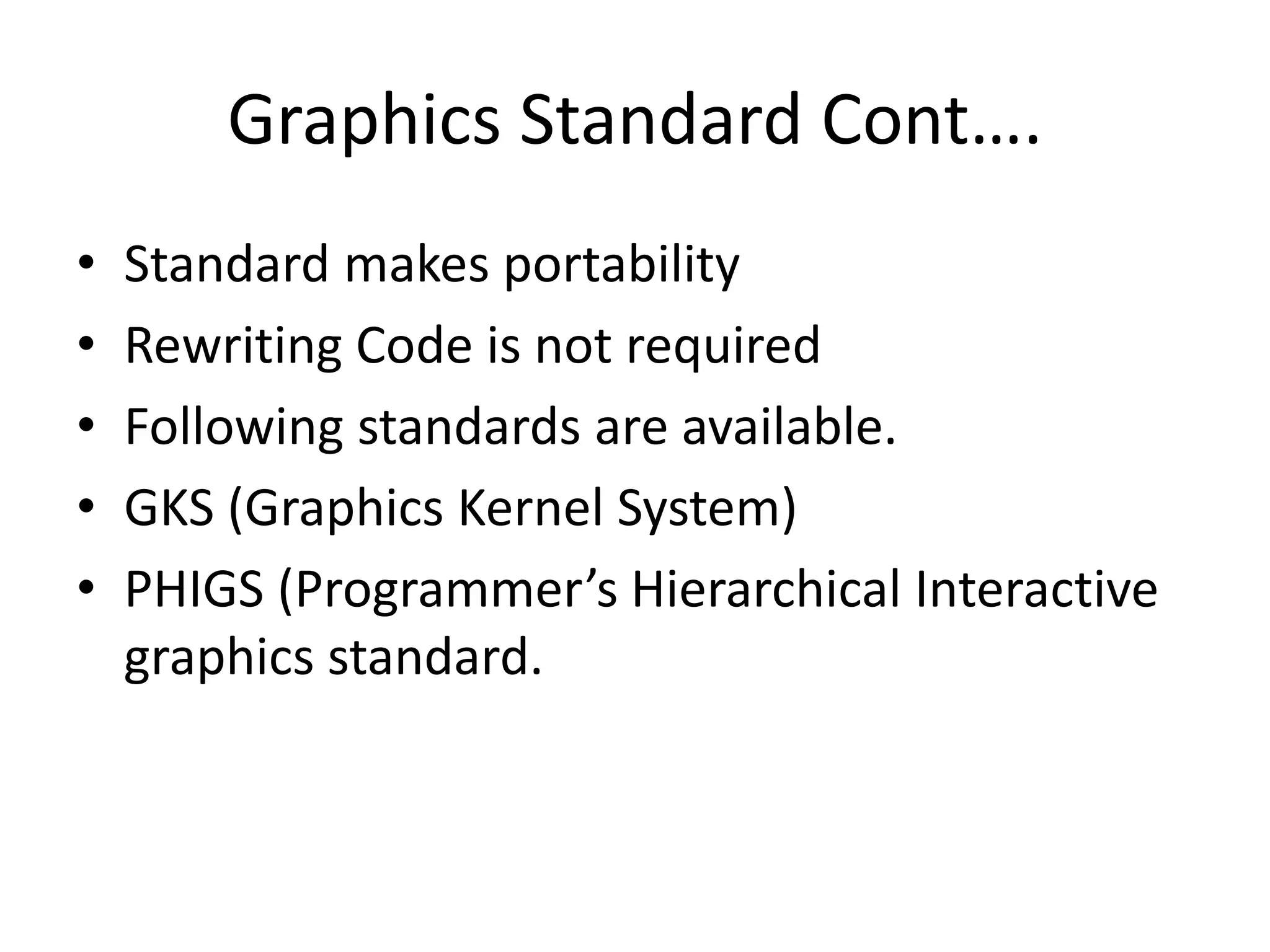 Graphics software standards | PPTX