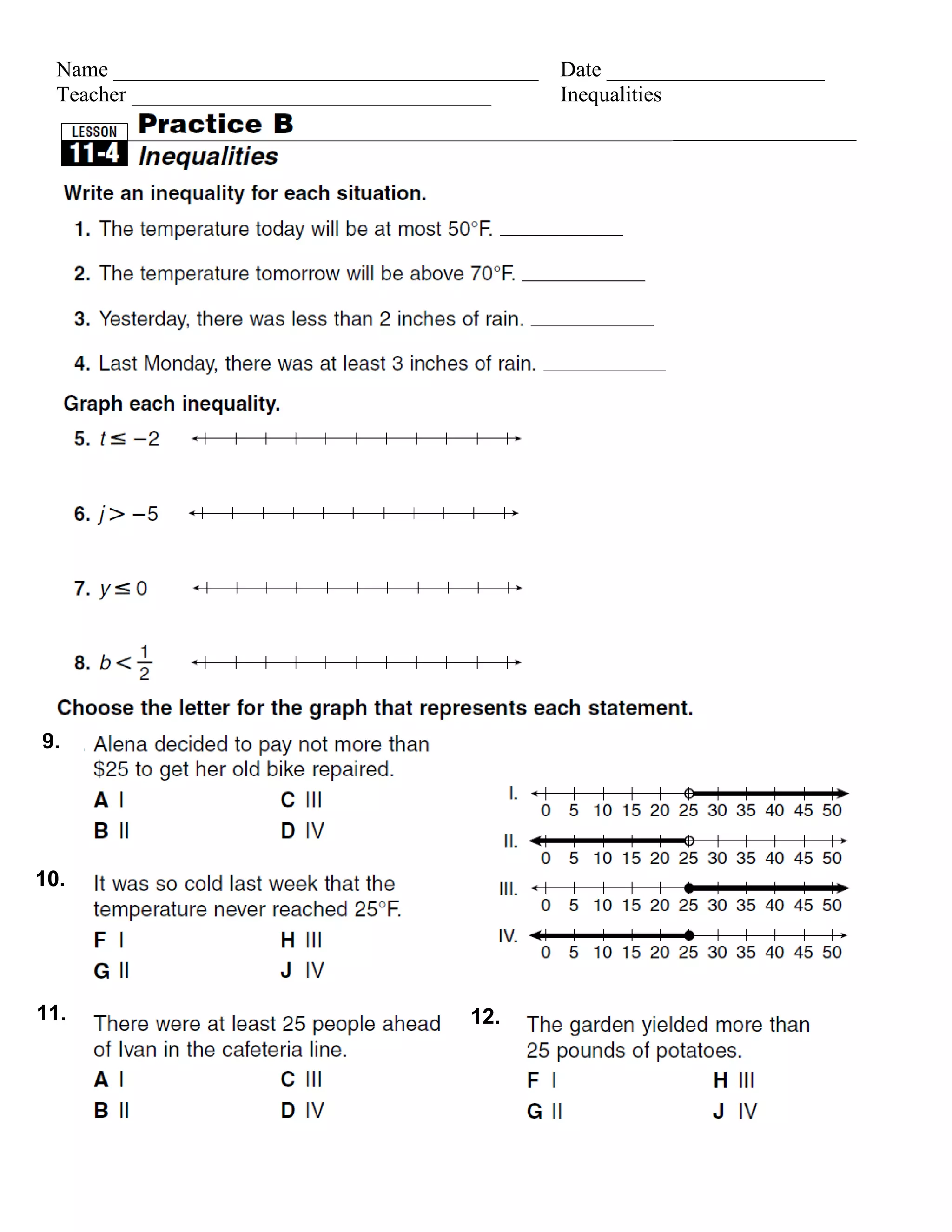Graphing inequalities | PDF