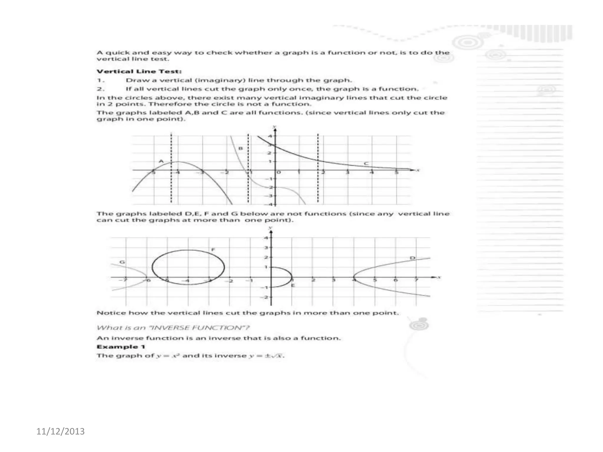 Graphing inverse functions | PPTX
