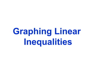 Graphing Linear Inequalities | PPT