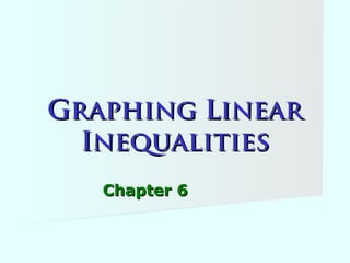 Graphing linear inequalities | PPT