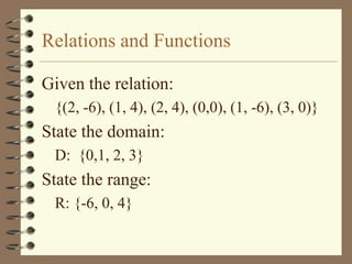 Graphing linear relations and functions | PPT
