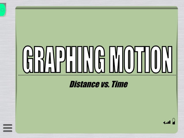 Graphing motion | PPT