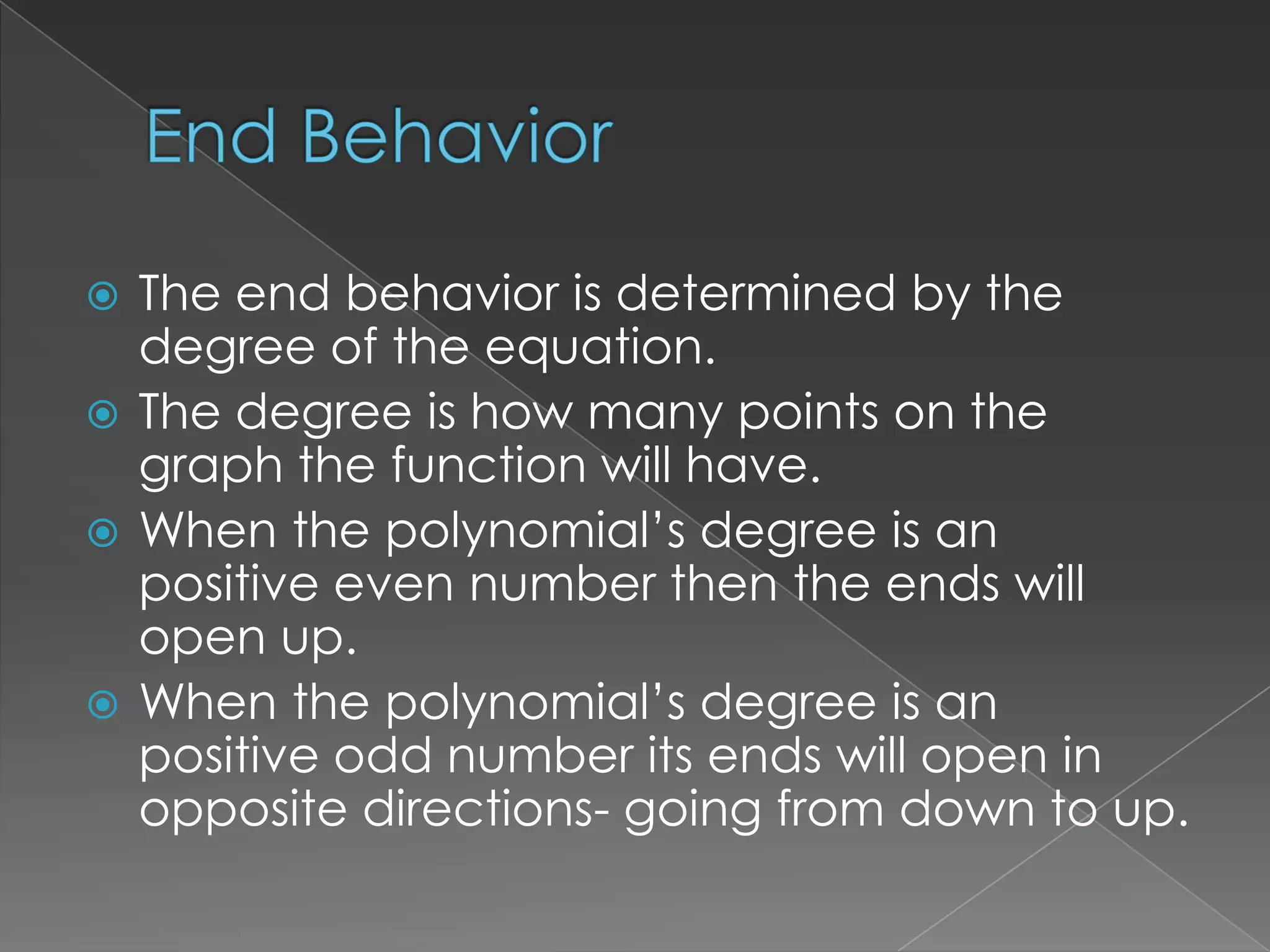 Graphing polynomial functions | PPTX