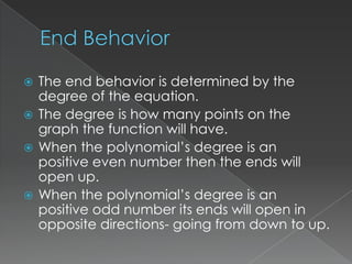 Graphing polynomial functions | PPTX