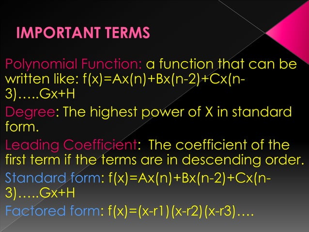 Graphing polynomial functions | PPTX