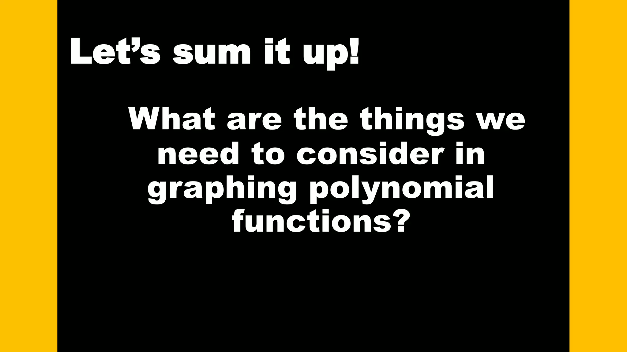 Graphing Polynomial Functions Grade 10 Pptx Computing Technology And Computing