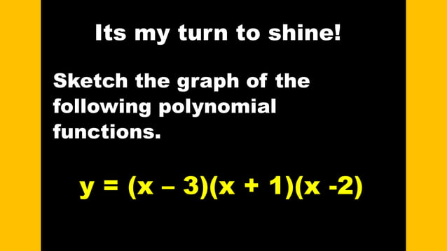 Graphing polynomial functions (Grade 10) | PPT