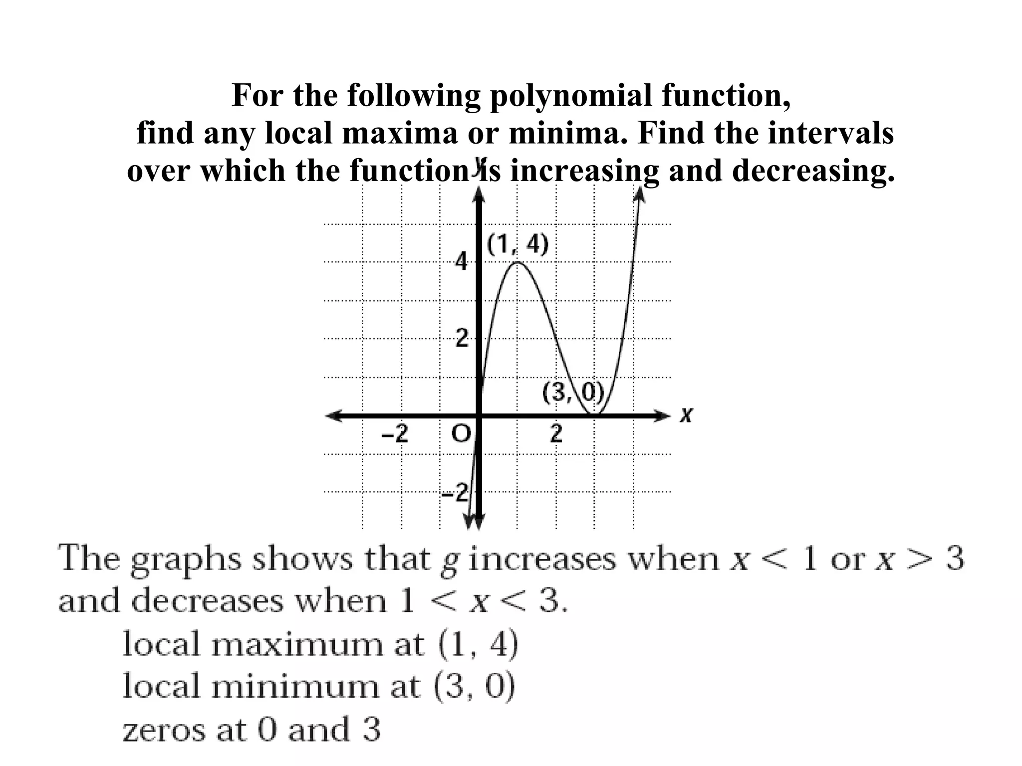 Graphing polynomials | PPT