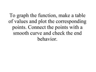 Graphing polynomials | PPT