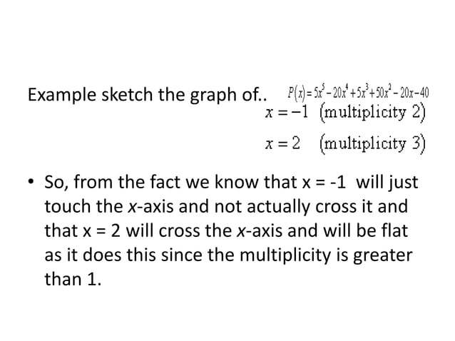 Graphing polynomials | PPTX