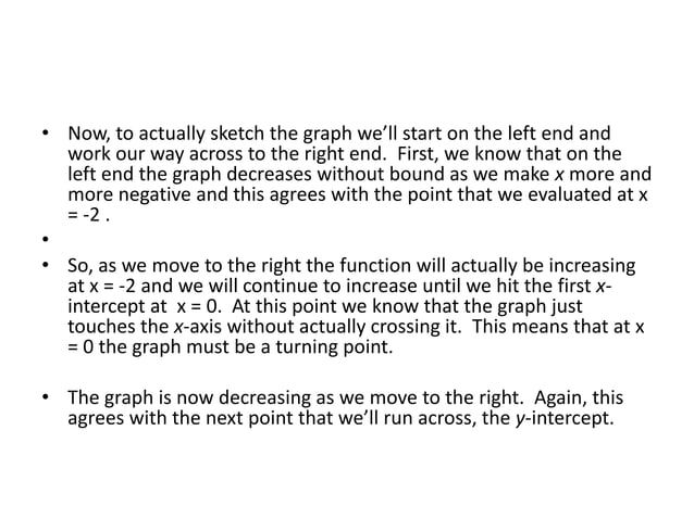 Graphing polynomials | PPTX