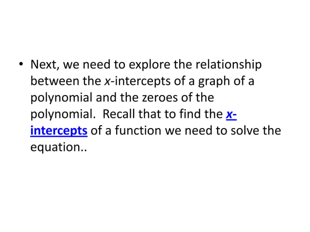 Graphing polynomials | PPTX