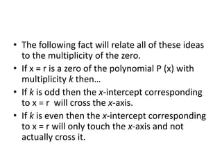 Graphing polynomials | PPTX