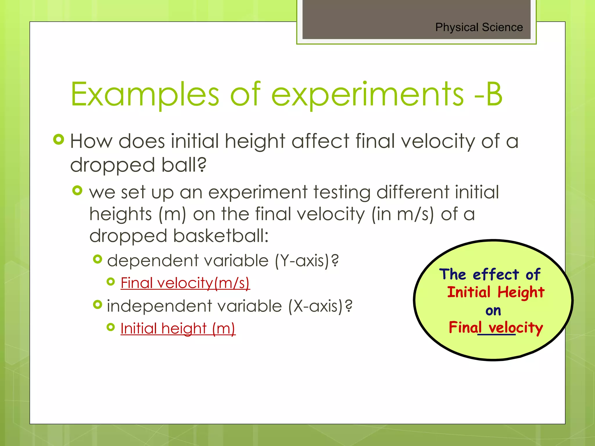 Graphing Basics - Physical Science | PPT
