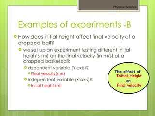 Graphing Basics - Physical Science | PPT