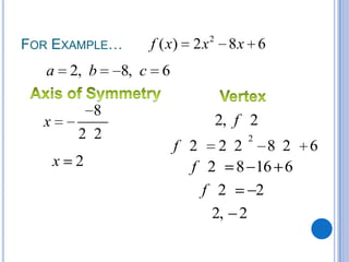 Graphing quadratic standard form | PPT
