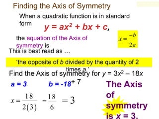 Graphing quadratic equations | PPTX