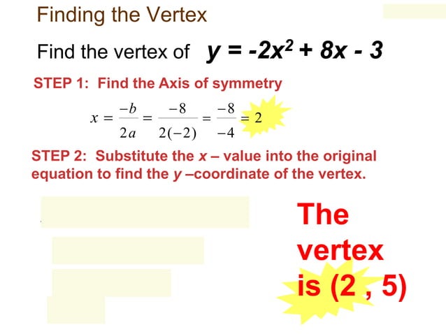 Graphing quadratic equations