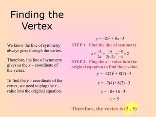 Graphing Quadratic Functions in Standard Form | PPTX