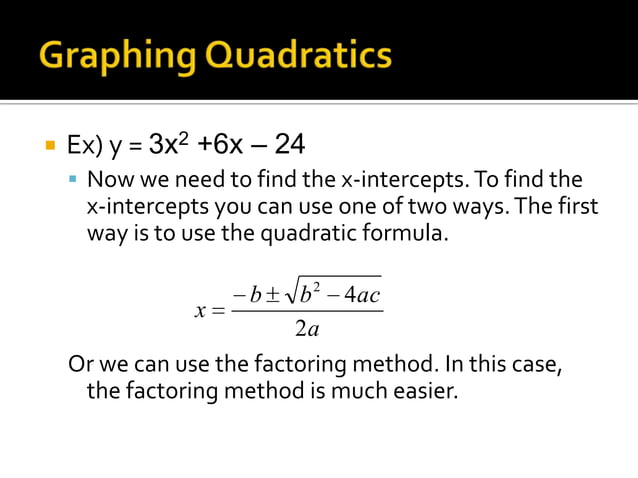 Graphing Quadratic Equations | PPTX | Physics | Science