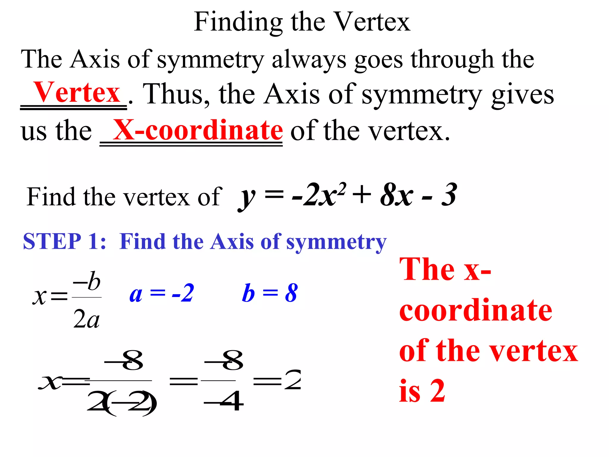 Graphing Quadratics | PPT