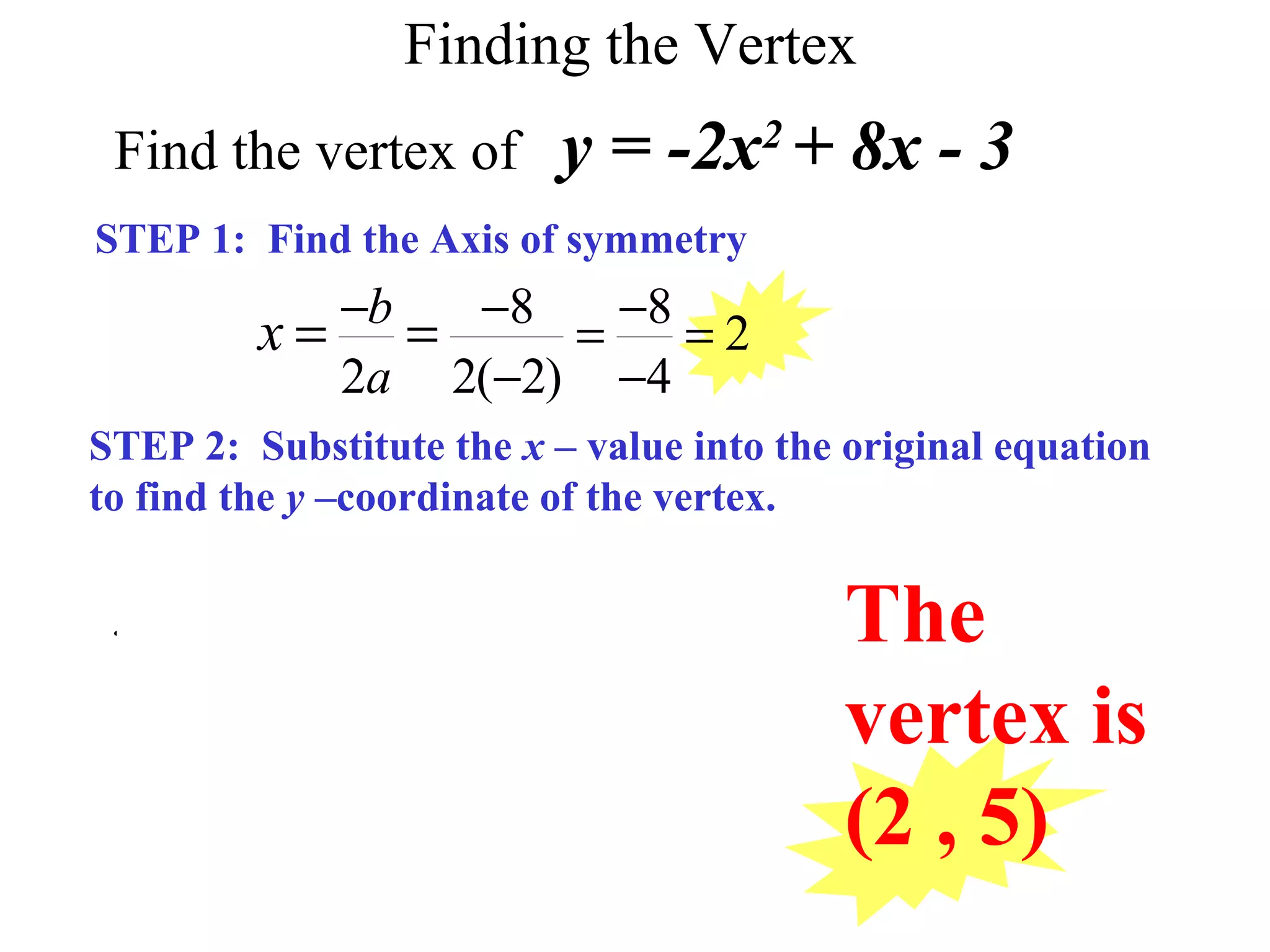 Graphing Quadratics | PPT