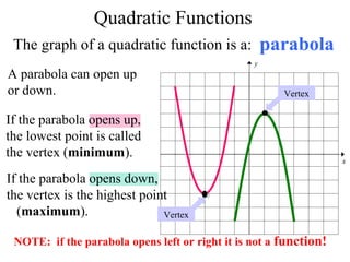 Graphing Quadratics | PPT