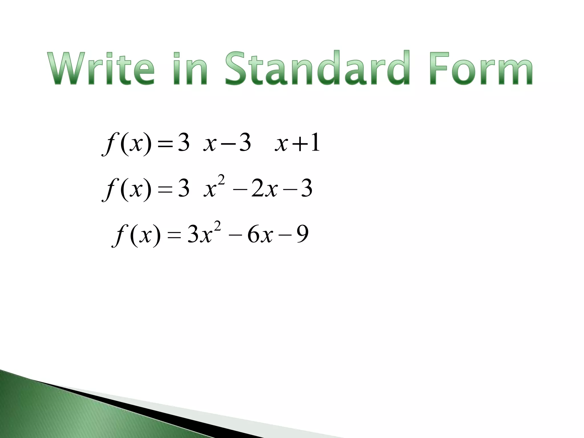 Graphing quadratics in intercept form | PPTX
