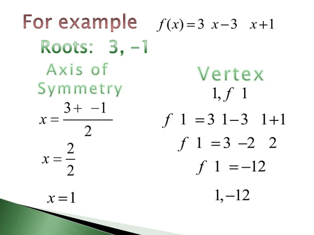 Graphing quadratics in intercept form | PPTX
