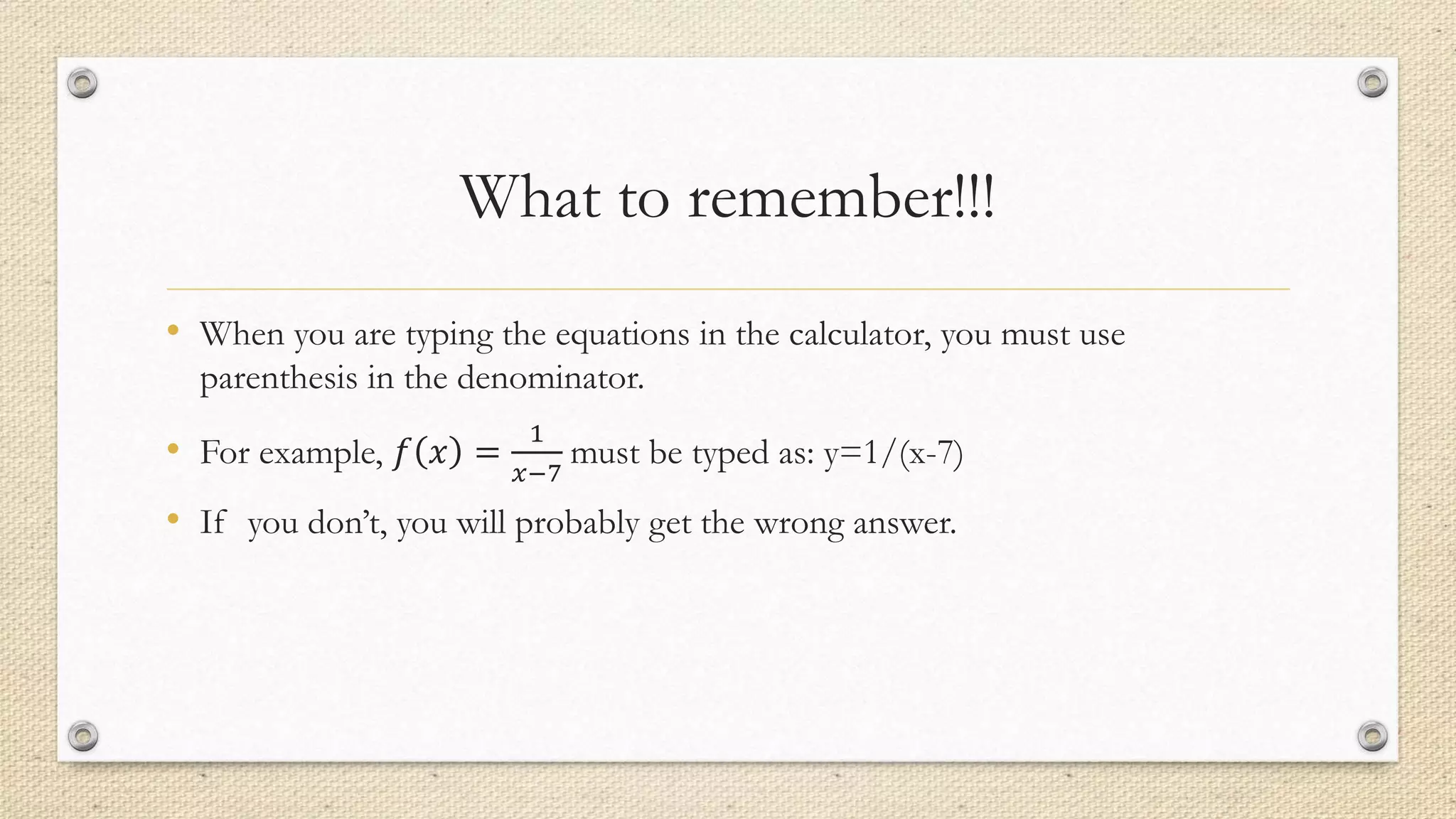 Graphing rational equations | PPTX