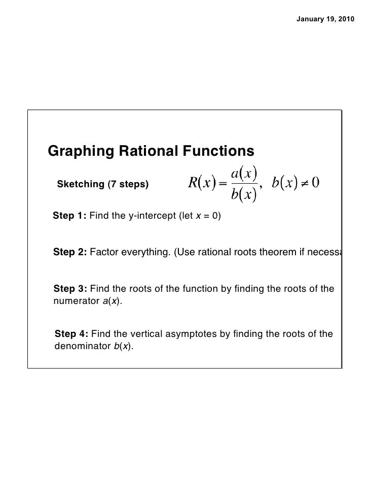 Graphing Rational Functions